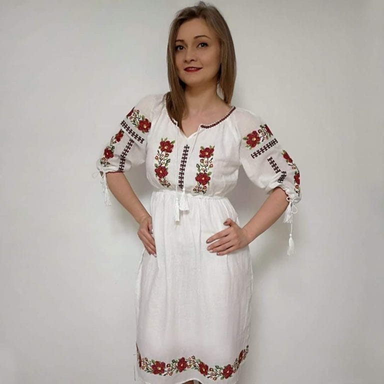 Rochie brodata Cami negru • IePeMarie.ro